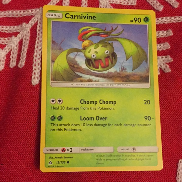 Pokemon | Other | Pokemon Card Carnivine | Poshmark